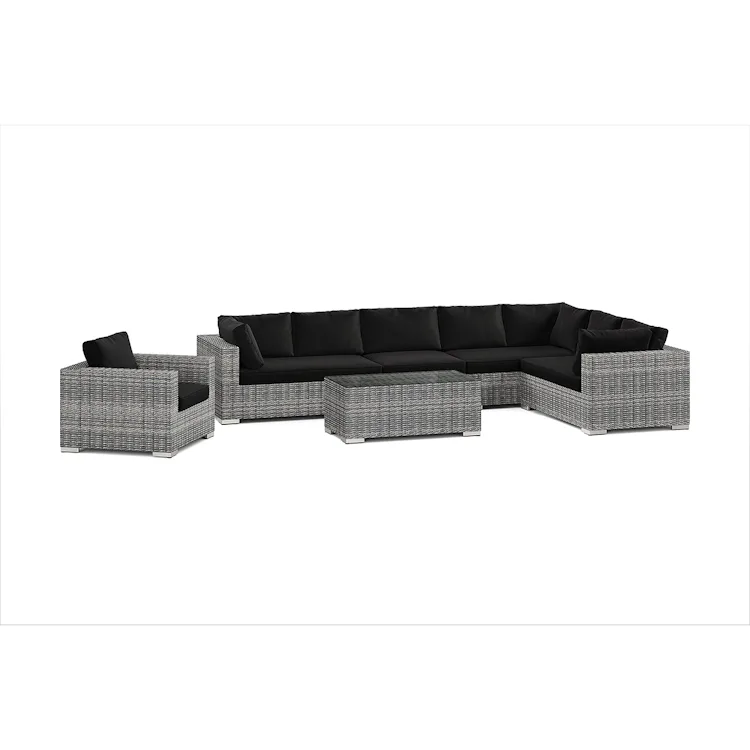 Loungegrupp Comfort Garden Bahamas utomhus L-soffa vänster 8-sits med ...