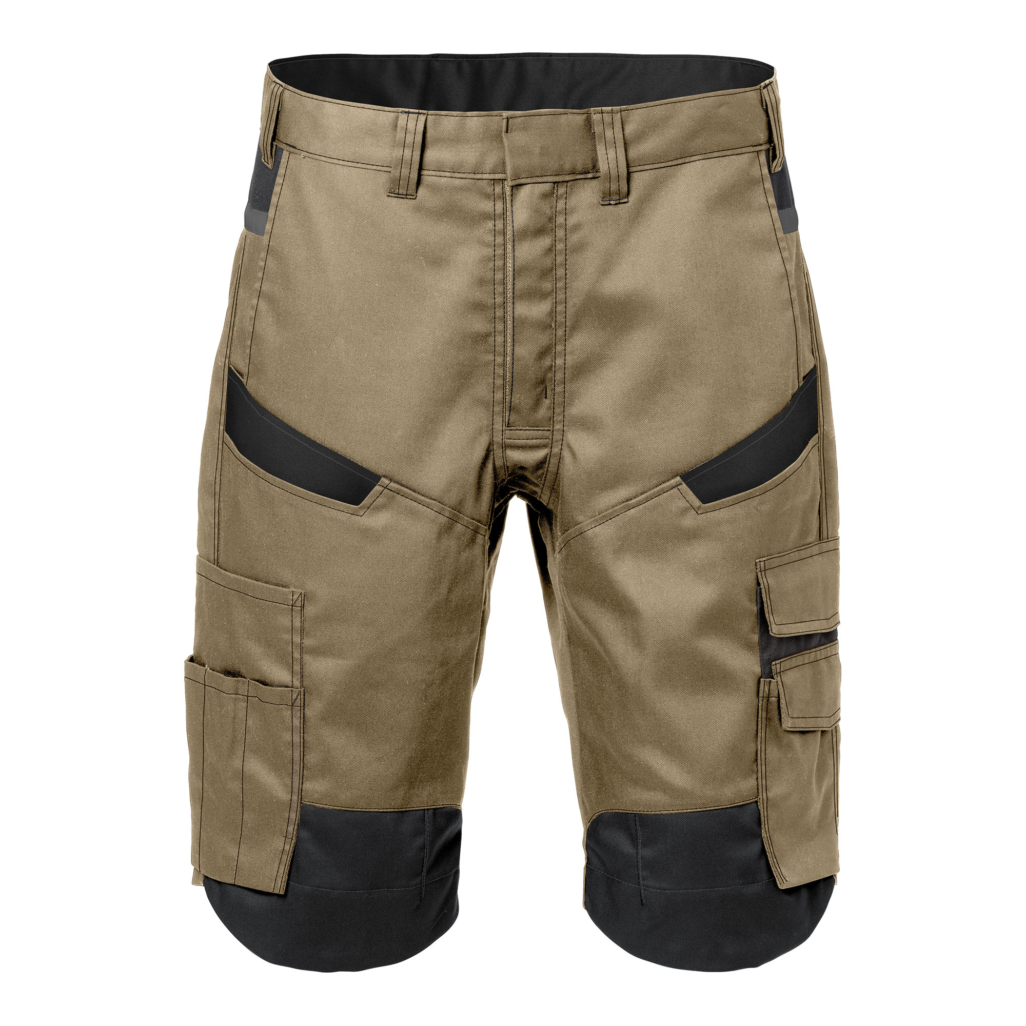 Shorts Fristads 2562 STFP Storlek: C48, Khaki/Svart- 129530-299-127