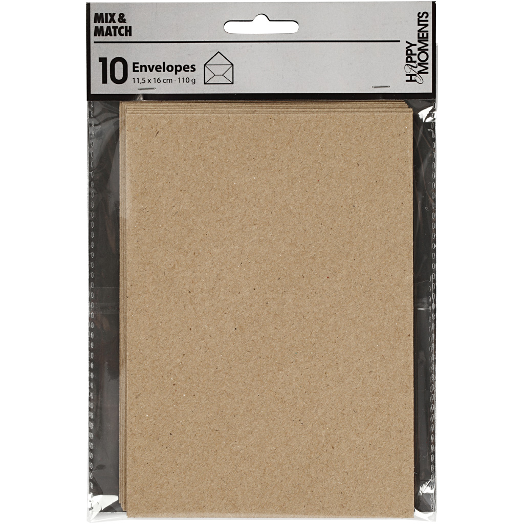 Kuvert Creativ Company Stl 11,5x16 cm 10 St/1 Förp Natur- 217016