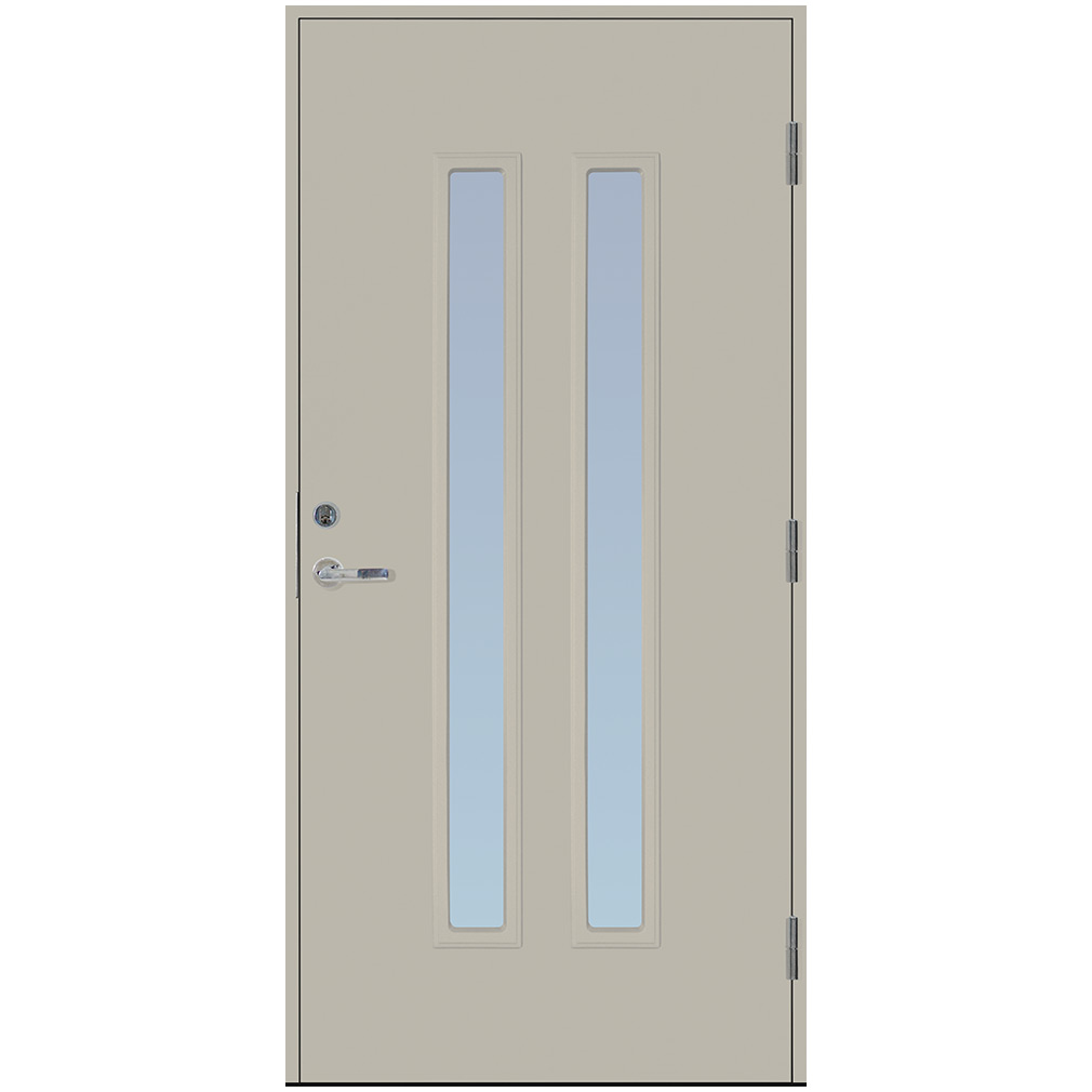 Ytterdörr Scandidoor Torp Duo BxH: 9x20 Grå cm, Vänsterhängd Klarglas ...