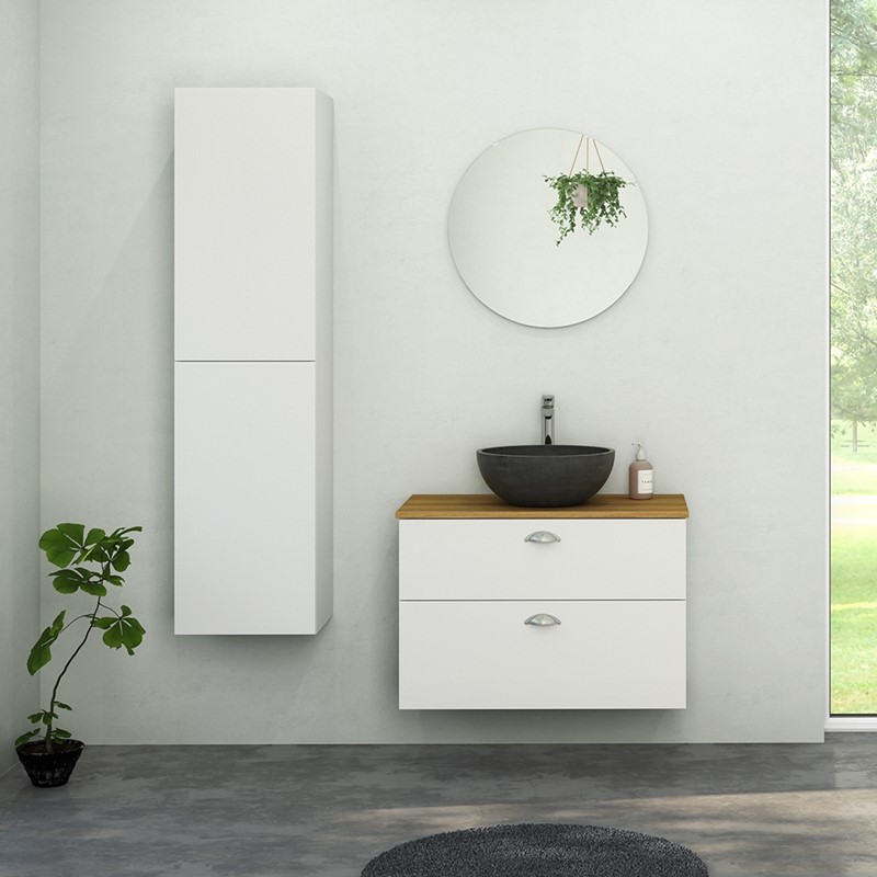 Tvättställsskåp Noro City Matt Vit, Bredd: 800 mm- 320041