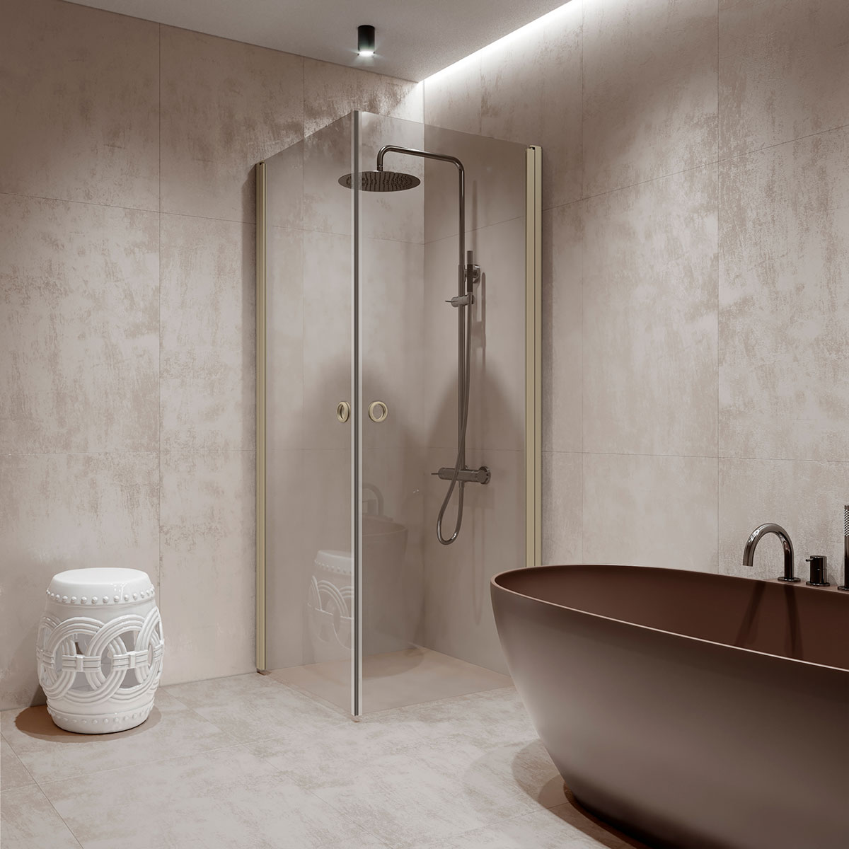 Duschhörn Hietakari Forma 372 Vändbara Dörrar 907 (A) x 807 (B) mm ...