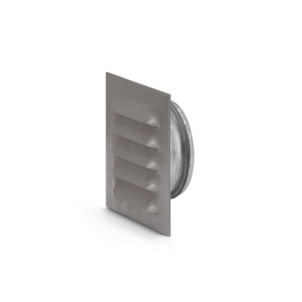 Ventilgaller Fresh Kvadratisk Med Stos Ø125/165x165 mm, Grå- 422783
