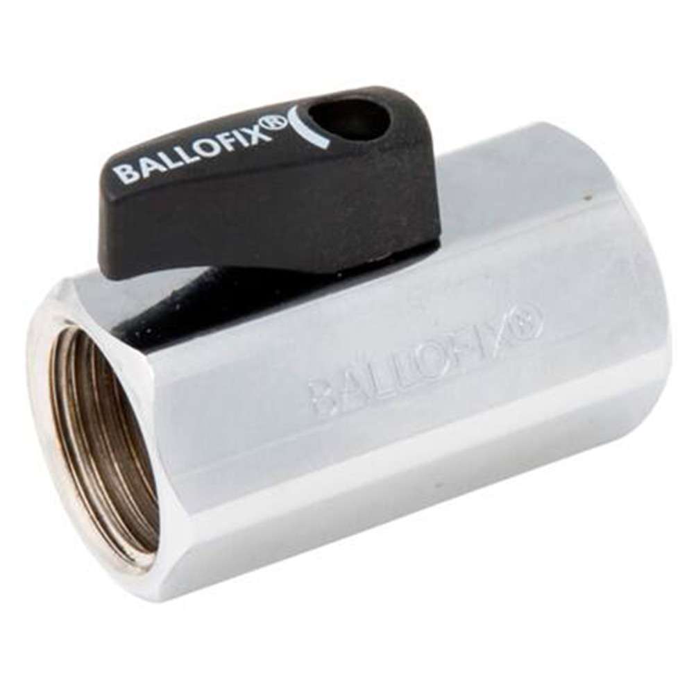 Kulventil Broen Ballofix 501 Rak med Vred Dimension: R10xR10- 501-R10