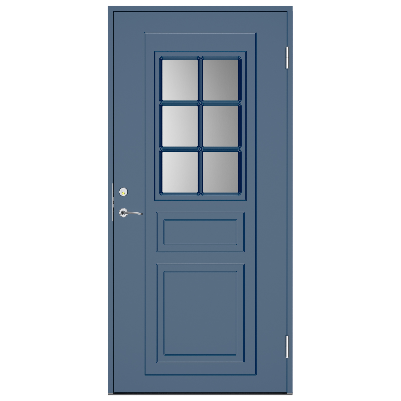 Ytterdörr Swedoor Clever-Line+ C8012 Klarglas NCS-5020-R90B Blå 9x20 ...
