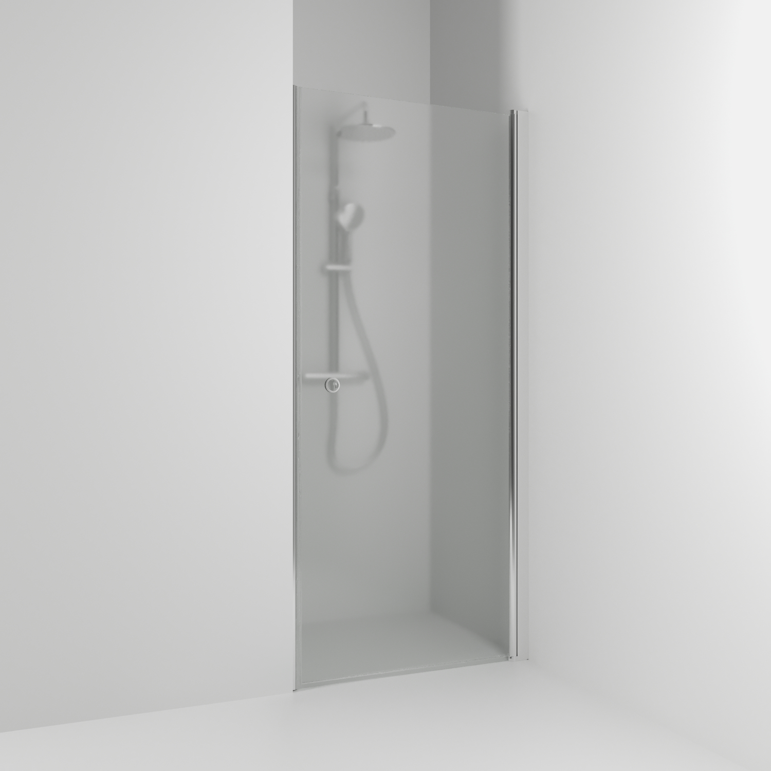 Duschdörr Svedbergs Skoga Rak Enkel Profil: Blank Aluminium, Frostglas ...