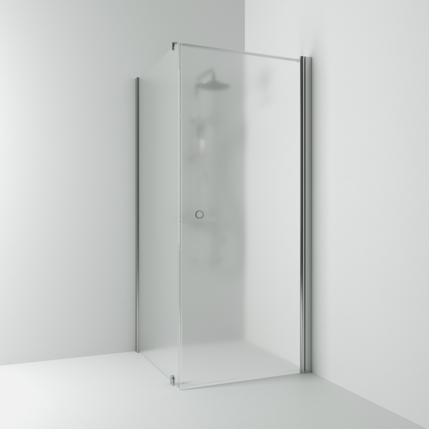 Duschdörr Svedbergs Skoga Rak + Fast 700x830x1980, Matt Aluminium ...