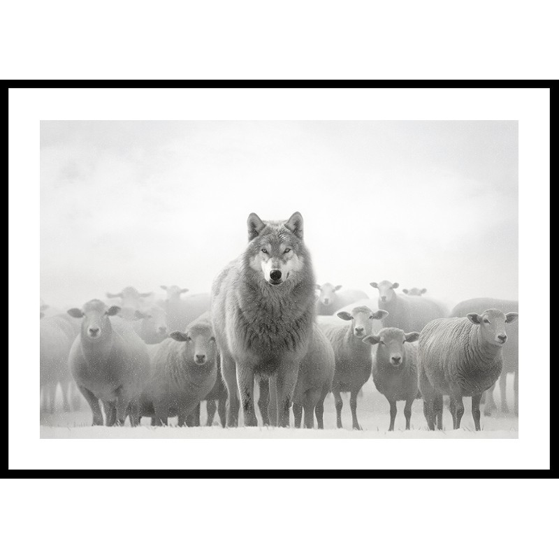 Poster Gallerix Wolf Among Sheep 50x70 cm - 6675-50x70