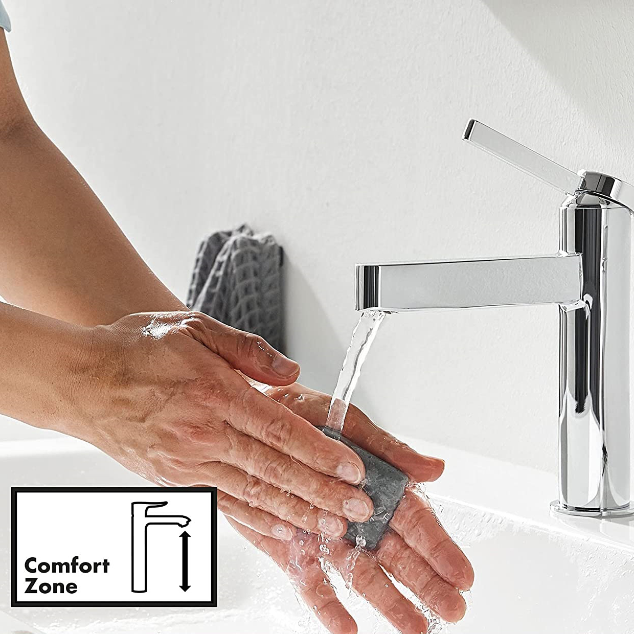 Tvättställsblandare Hansgrohe Finoris 110 Krom, Med Push-Open- 76023000