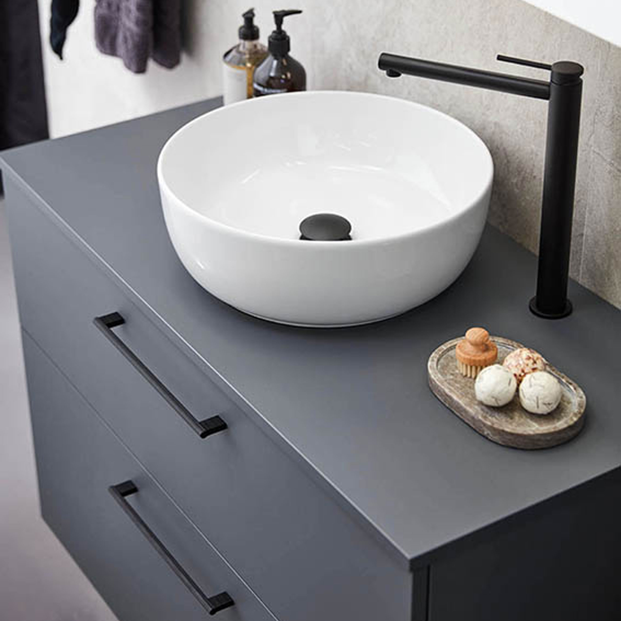 Tvättställsskåp Miller Badrum City 100 för Bänkskiva Gråblå- 798-9T