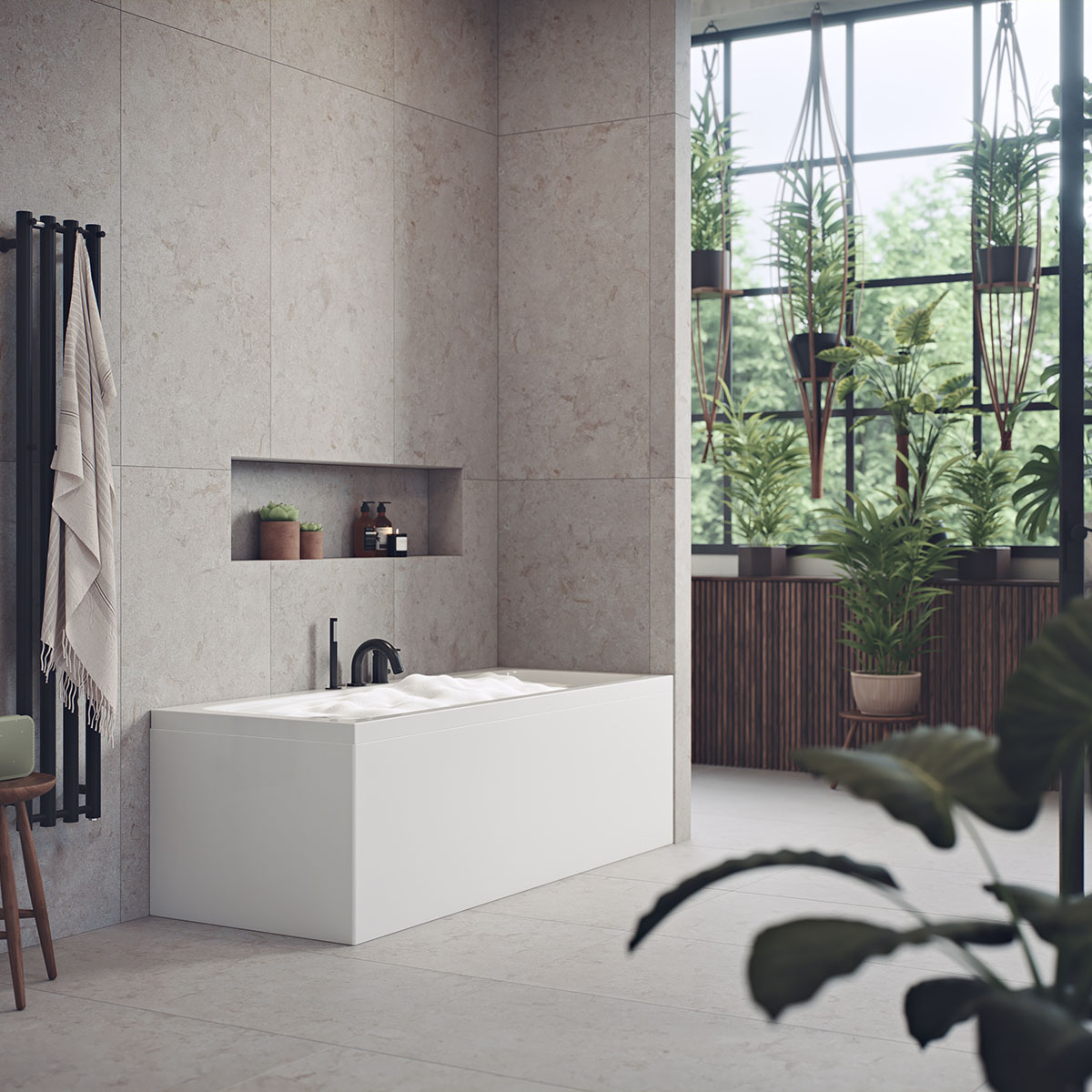 Badkar Nordhem Saltholmen 1800x800x590 mm Vit Standard Liksidig Dubbel ...