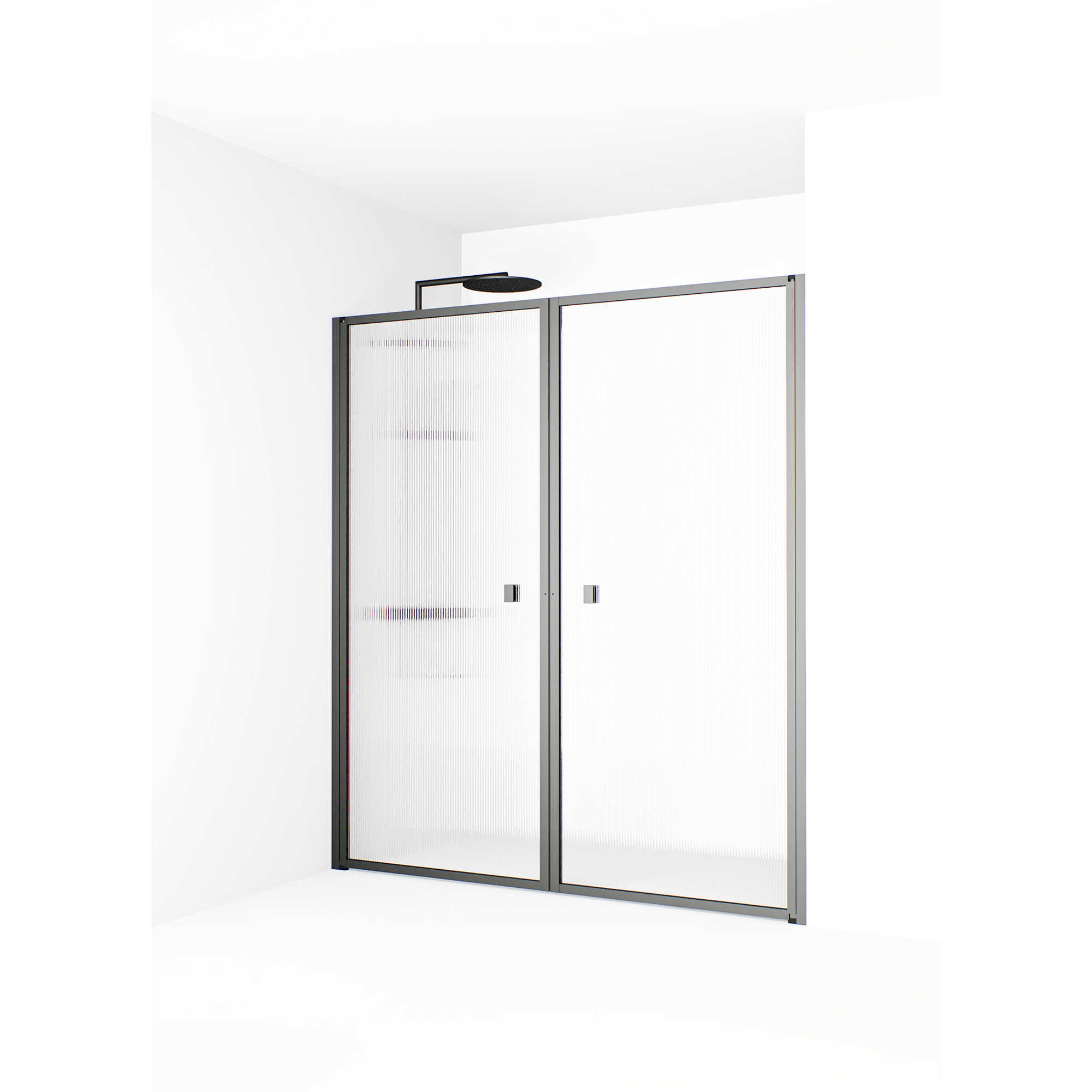 Duschdörr Macro Design Empire Saloon Nisch Linjeglas Färg: Gun Metal ...