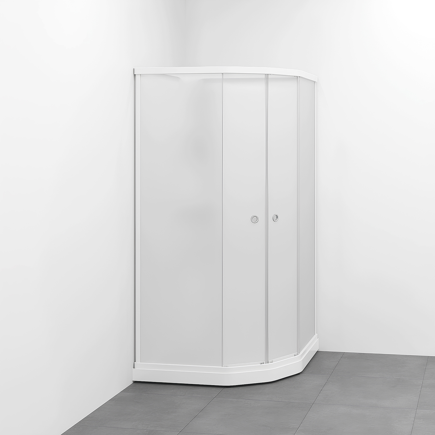 Duschkabin Macro Design Flow Semi med Blandare 1010x1010x2020 mm, Vit ...