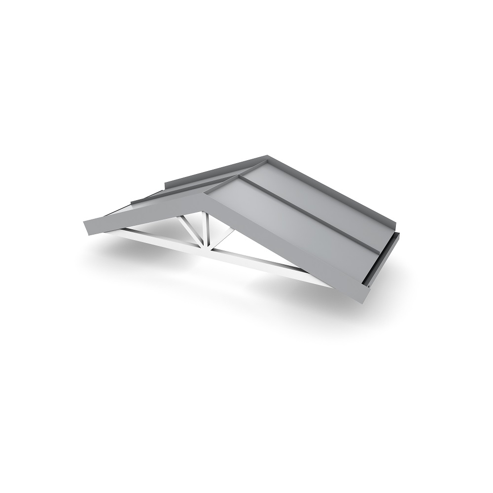 Entrétak Designtak Open Angled 2100 mm Rheinzink Silver COB Led-Lampor ...