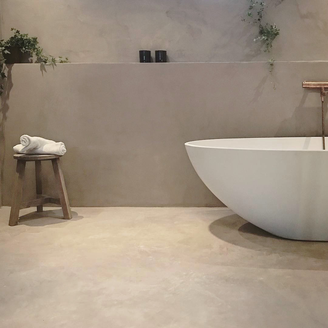 Microcement Design By Cement Badrums-kit Readymix Färg: Gråbeige, För ...