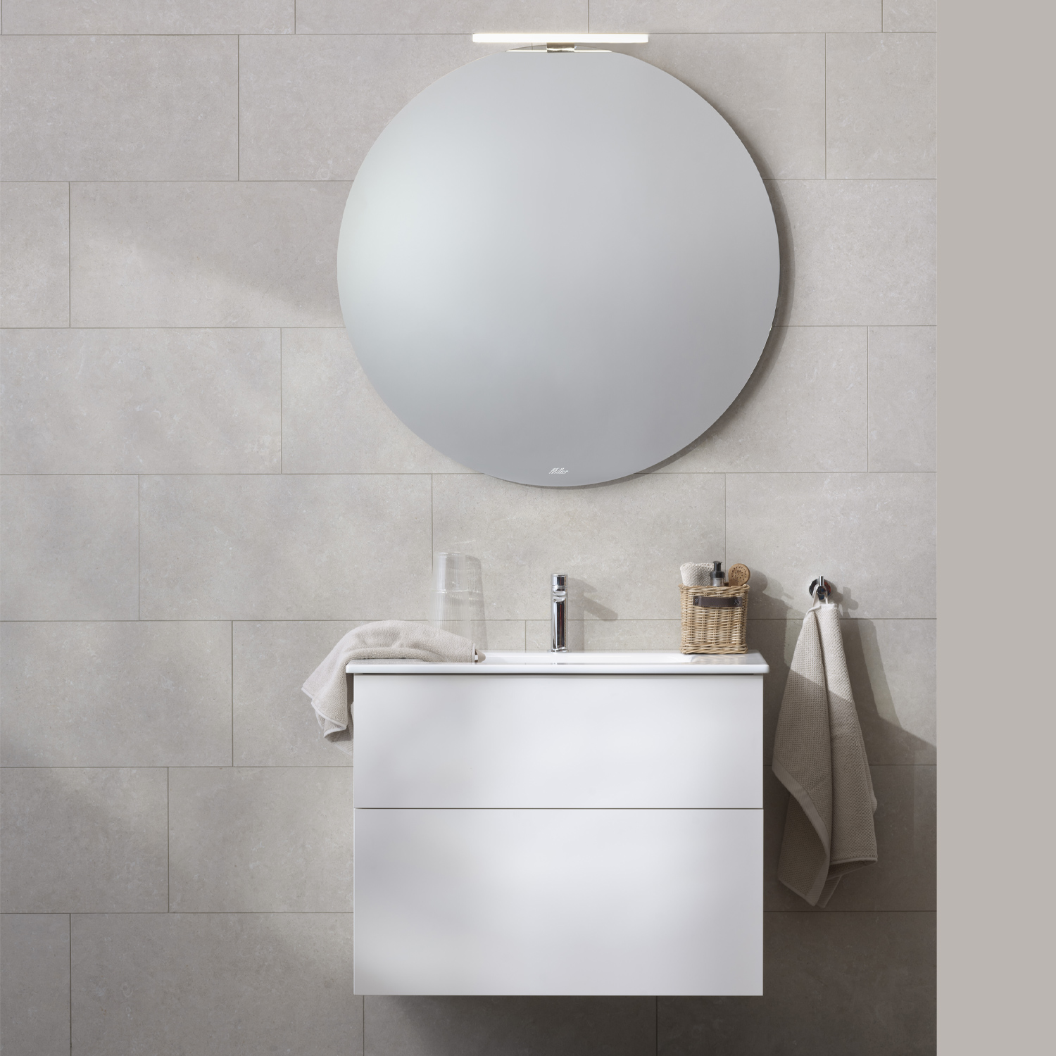 Möbelpaket Miller Badrum New York med Edge Tvättställ och Ambient ...