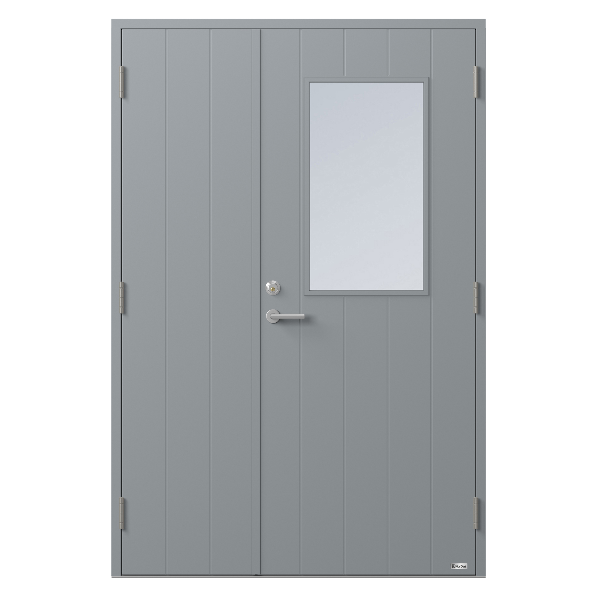 Parytterdörr NorDan Bor Stenbocken 871PG BxH: 140x200 Höger, RAL 7040 ...