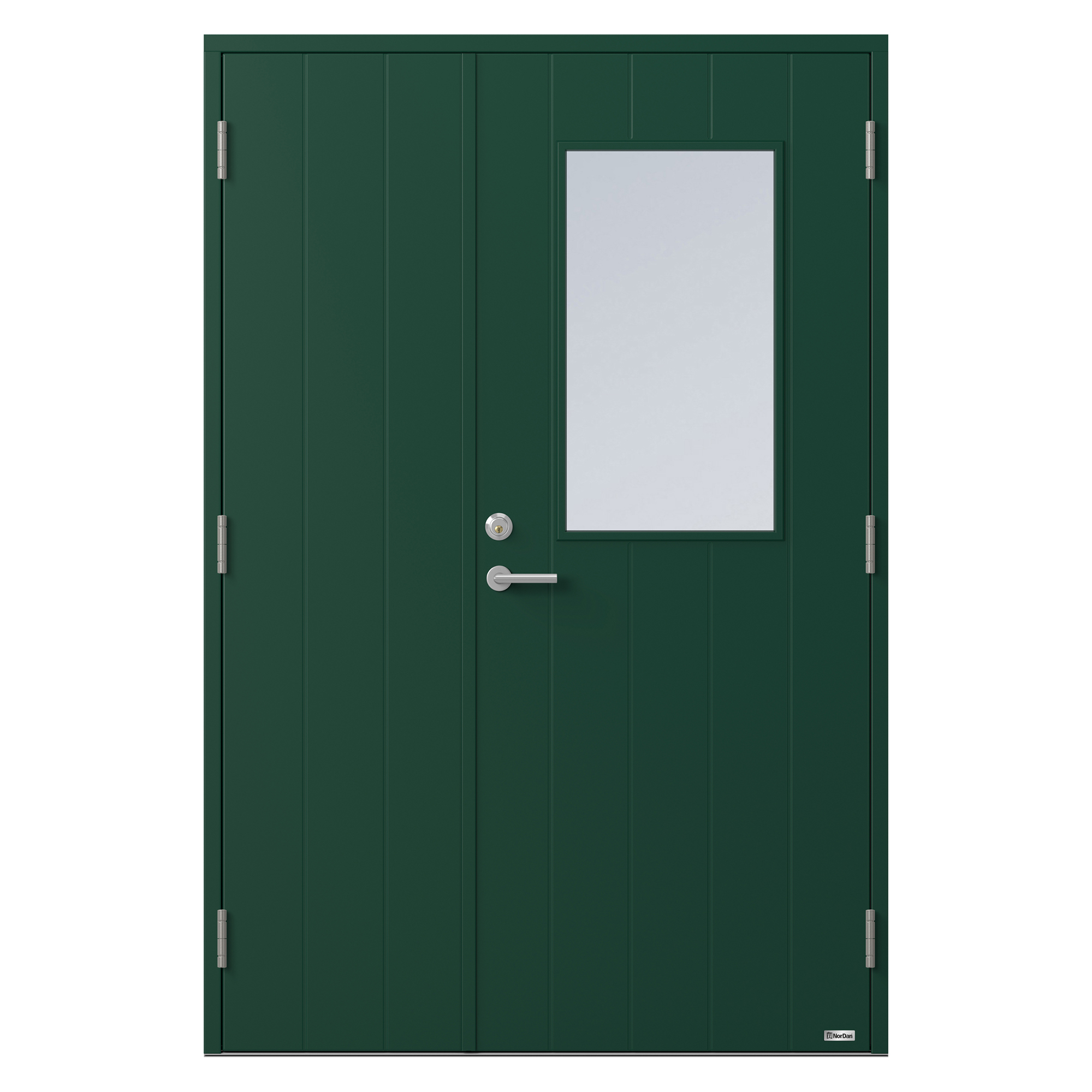 Parytterdörr NorDan Bor Stenbocken 871PG BxH: 140x210 Höger, RAL 6005 ...