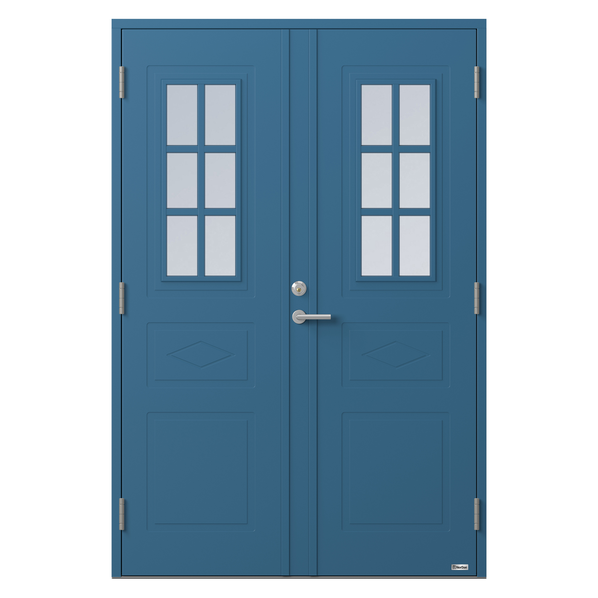 Parytterdörr NorDan Bor Tvillingarna 992PG BxH: 170x210 Höger, RAL 5007 ...