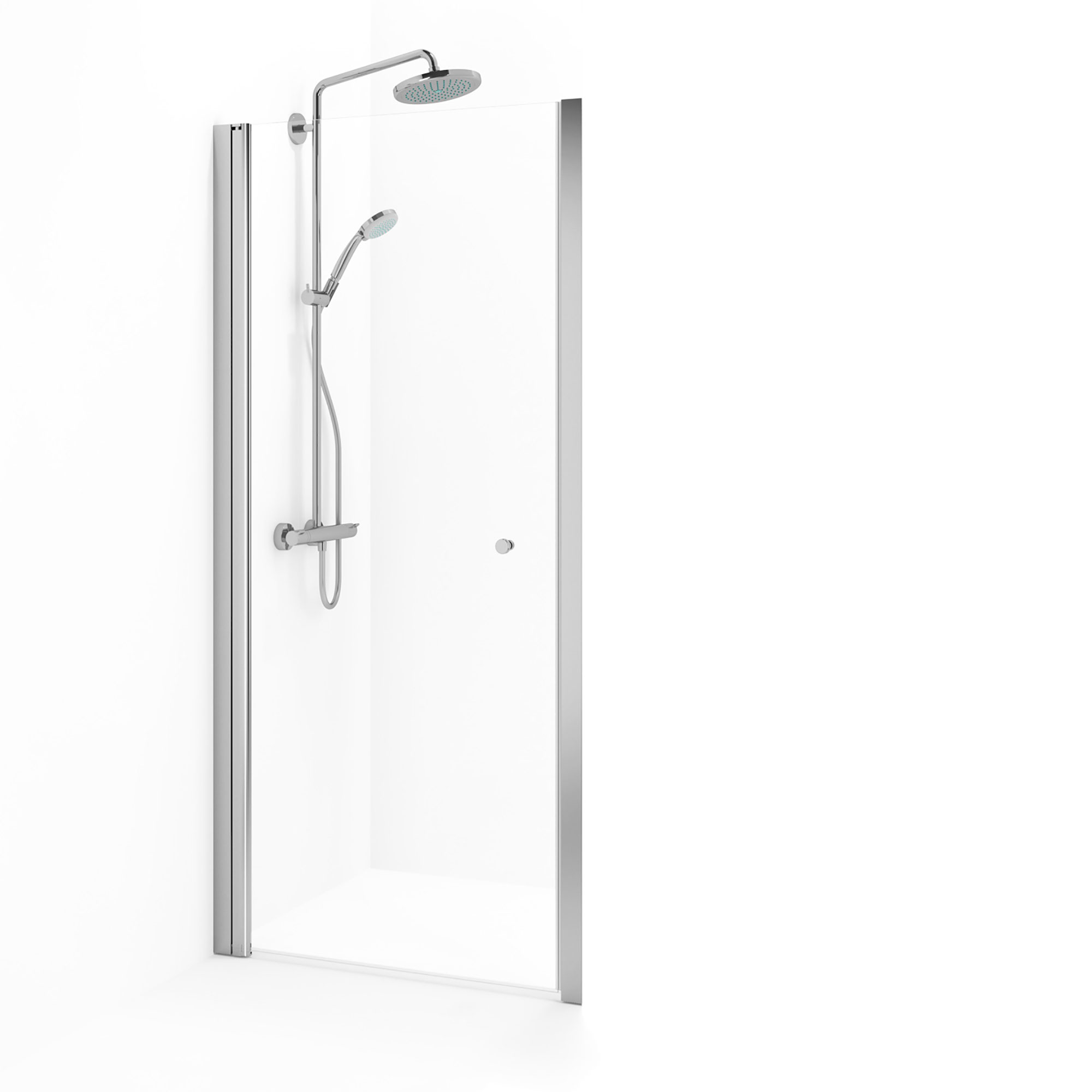 Duschdörr Macro Design Spirit Nisch 620-655x1970 mm, Krom, Klarglas med ...