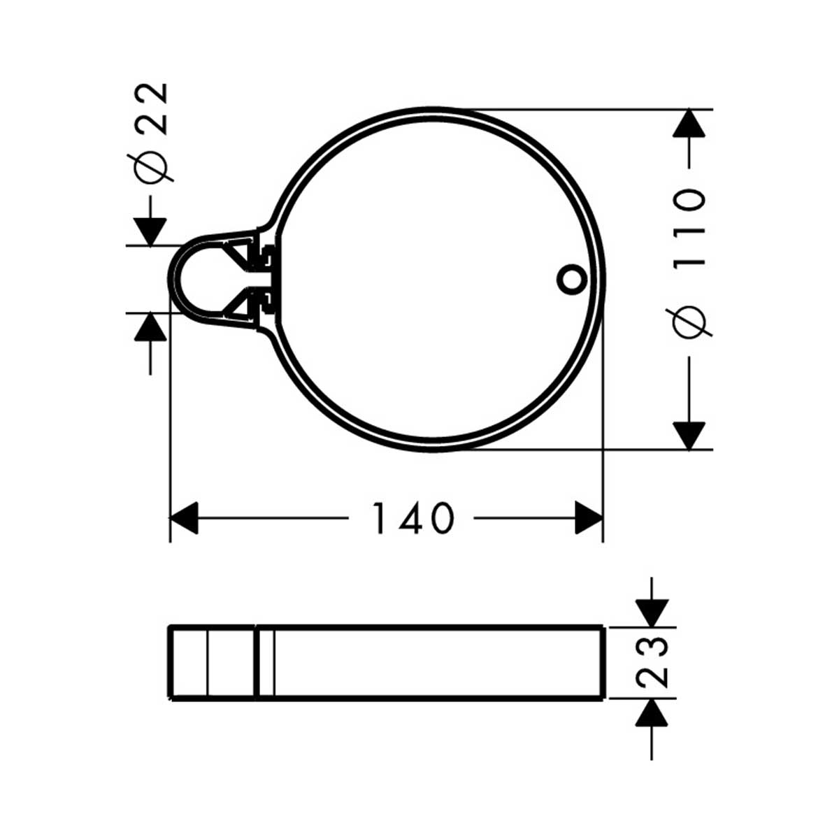 Tvålkopp Hansgrohe Casetta'C 28678000 Bygghemma.se