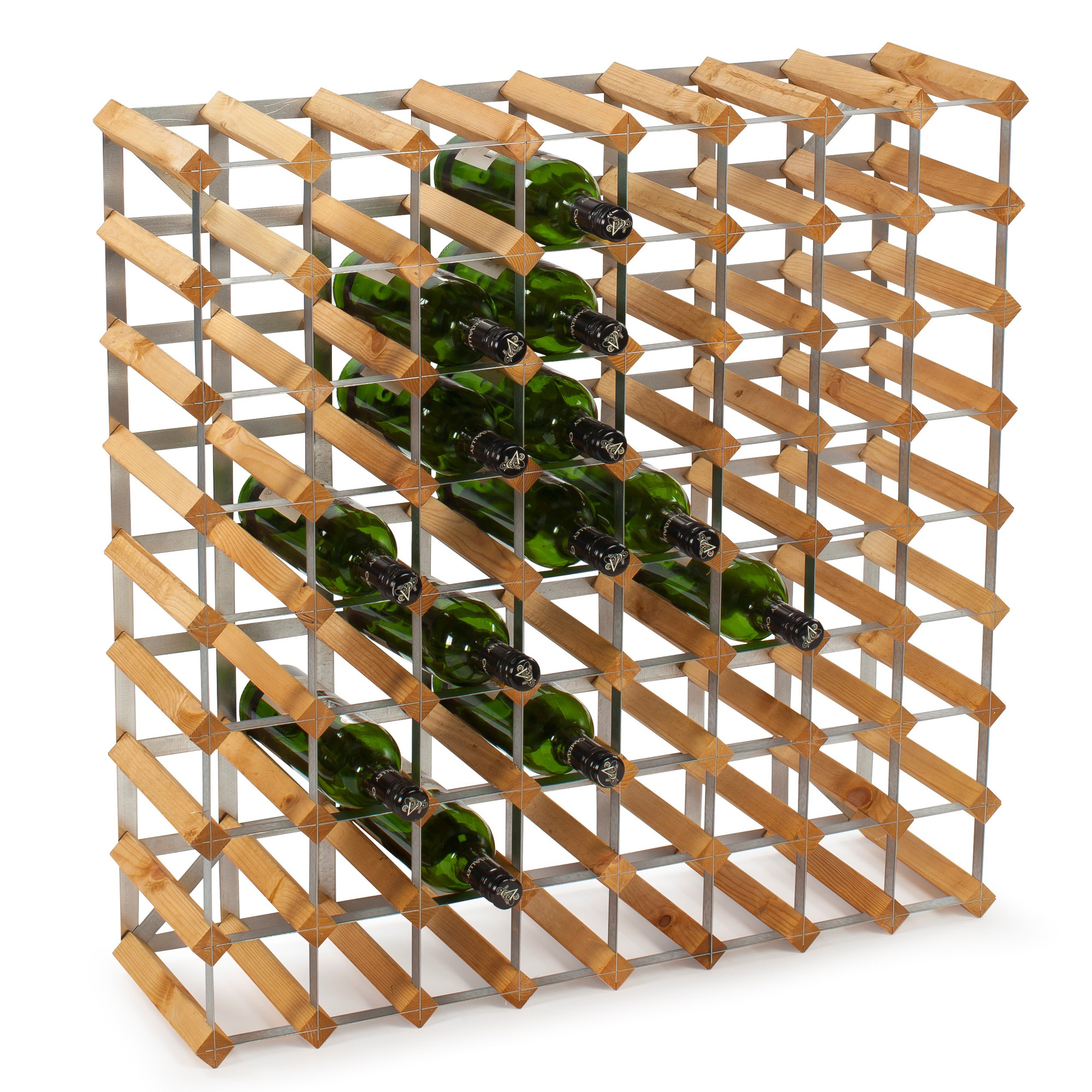 Vinställ Traditional Wine Rack 72 Flaskor Påbyggningsbart Ek- TWC/72KTLO