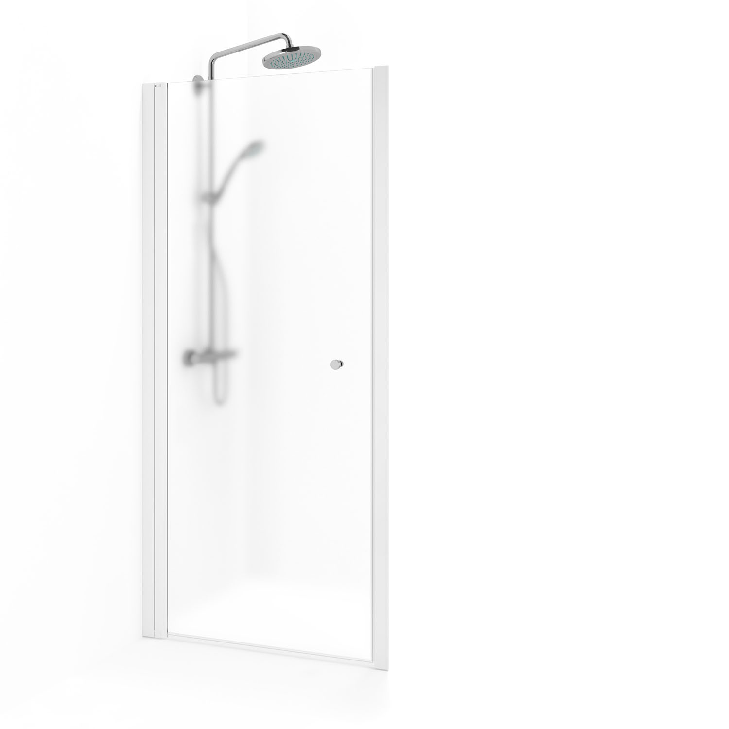 Duschdörr Macro Design Spirit Nisch 855-890x1970 mm, Vit, Frostat glas ...