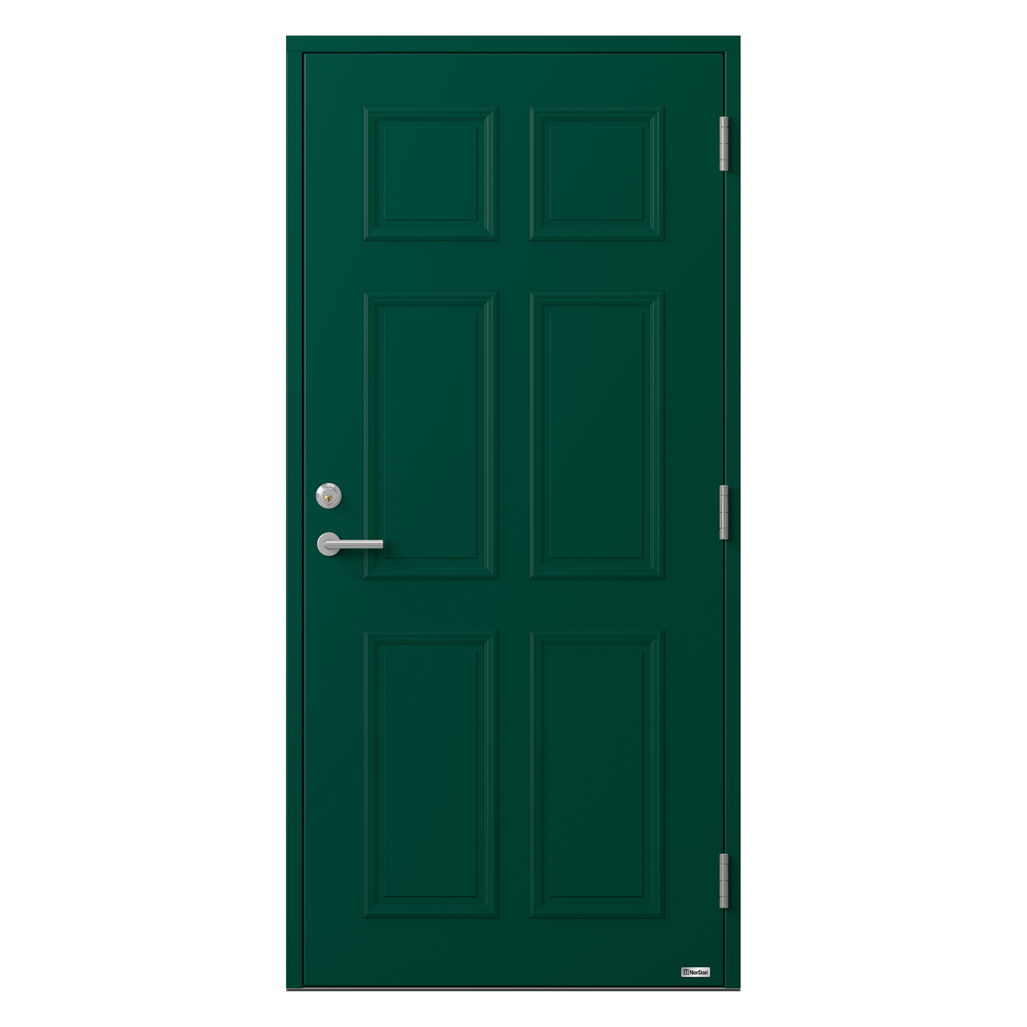 Ytterdörr NorDan Bor Glamis 806 BxH: 100x200 Vänster, RAL 6005, Grön ...