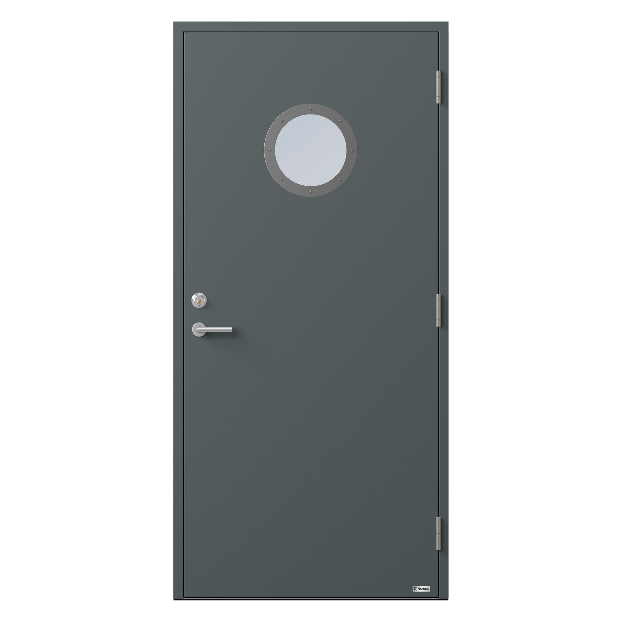 Ytterdörr NorDan Bor Neo 861G BxH: 100x210 Vänster, RAL 7012, Mörkgrå ...