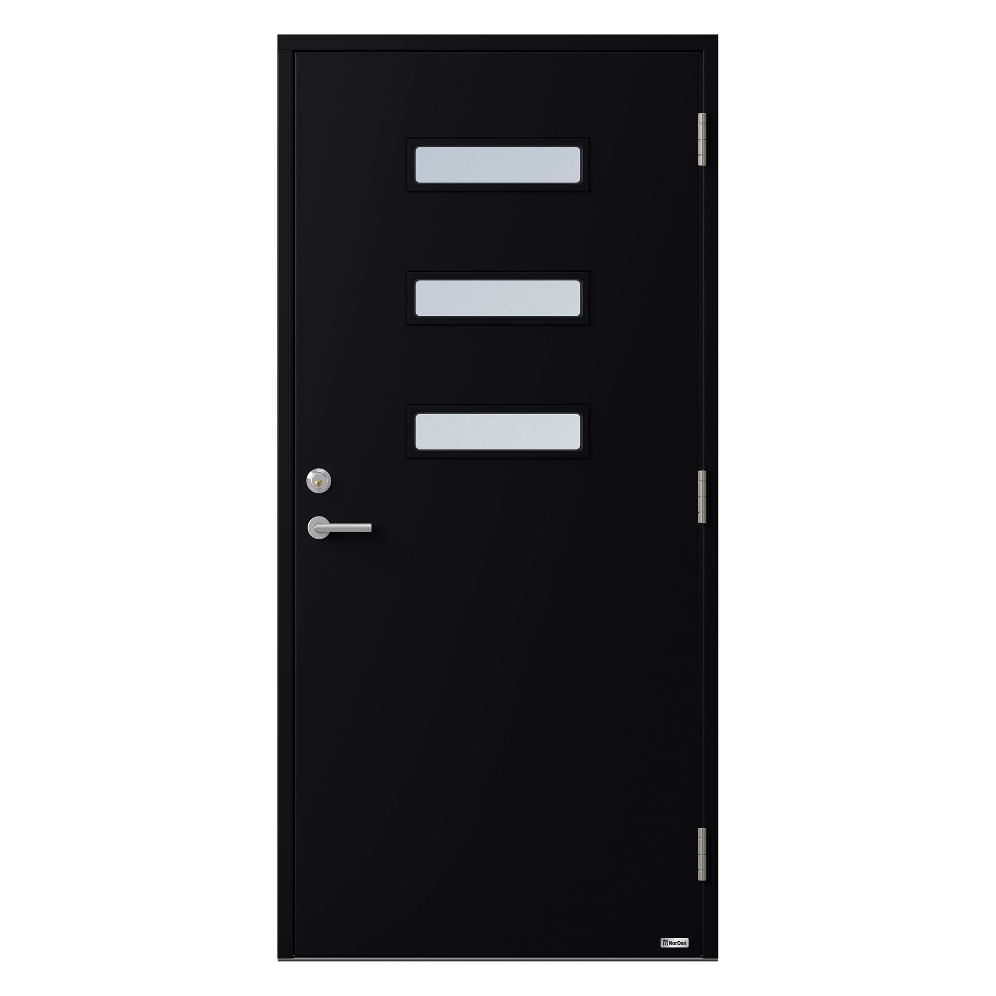 Ytterdörr NorDan Bor Passaren 847G3 BxH: 90x200 Höger, Svart RAL 9005 ...